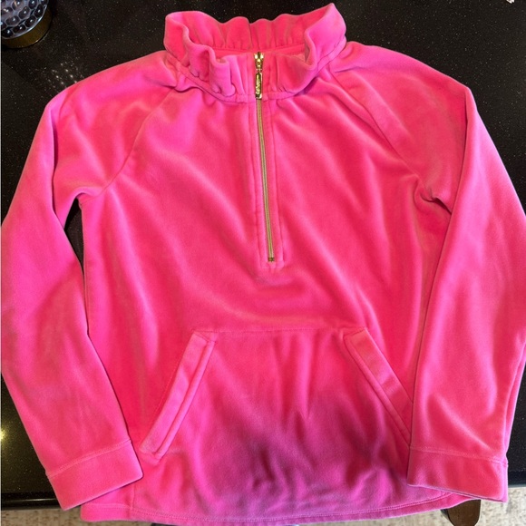 Lilly Pulitzer | Shirts & Tops | Lilly Pulitzer Velour Zip Up | Poshmark